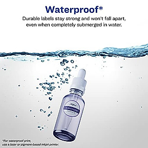 Avery Durable Waterproof Round Labels with Sure Feed, 1-5/8" Diameter, 200 Oil and Tear-Resistant Waterproof Labels, Print-to-The-Edge, Laser/Pigment-Based Inkjet Printable Labels