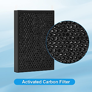 FCFMY 3 Packs HEPA/Carbon Combo Replacement Filters for NuWave Large Area OxyPure Air Cleaner Purifier 47001, 47002, 47003, and 47004