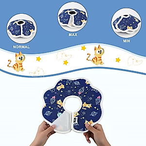 Cat Recovery Collar Soft,Adjustable Pet Cone Collar for After Surgery,Lightweight Elizabethan Collar for Cats Kitten Puppies Prevent from Licking (S)