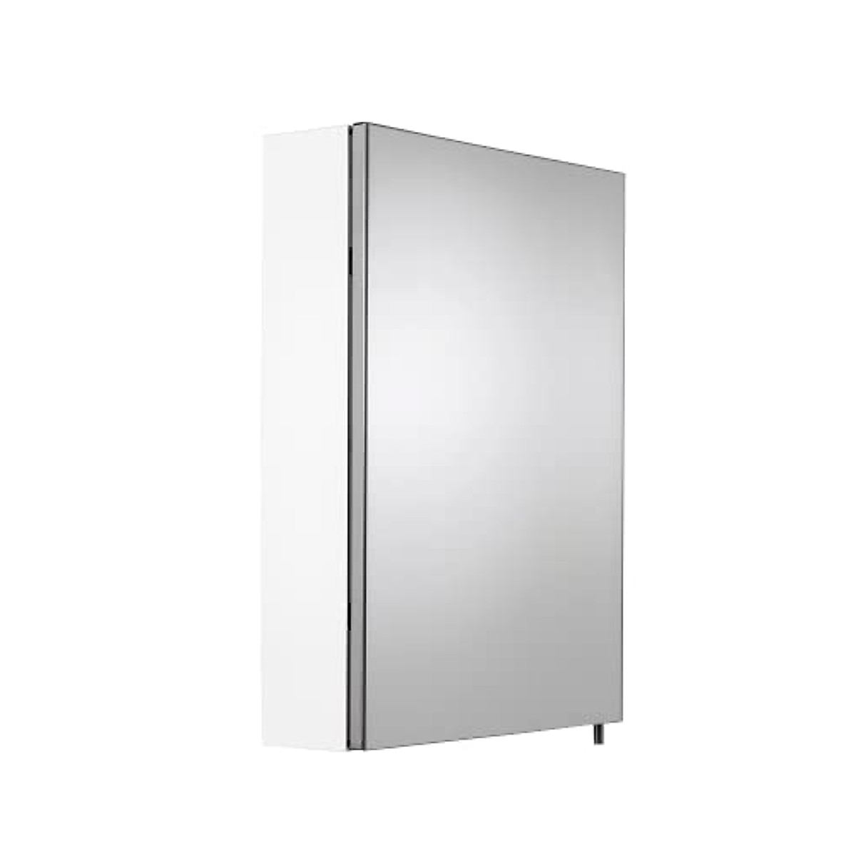 Croydex Dawley Single Door, Surface Mount Flexi-Fix Easy Hanging System Medicine Cabinet, 20 in (W) x 26 in (H), White Steel