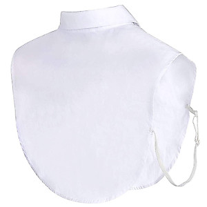 Shinywear Women's Fake Collar Detachable Collar Shirt Attachment, White Dickey False Collar, Mock Collar Half Blouse for Lady Girls Favors(2pcs White Pointed Collar)