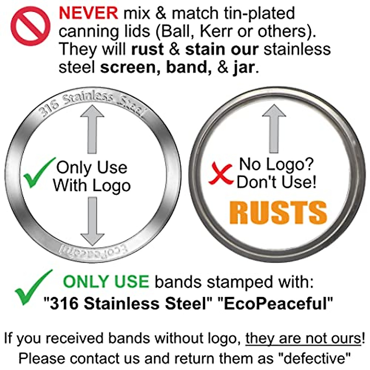 Mason Jar Sprouting Lids - 316 Surgical Stainless Steel Sprouting Lids for Wide Mouth Mason Jars- Rust-Proof, BPA-free - Curved Mesh Lids for Canning Jars (Wide Mouth)