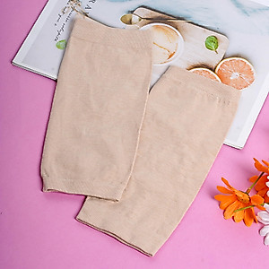 HOVEOX 3 Pairs Forearm Tattoo Cover Up Sleeves Tattoo Cover Up Sleeve Forearm Tattoo Cover Up Compression Sleeves Tattoo Cover Sleeve (8.2 inch, Nude)