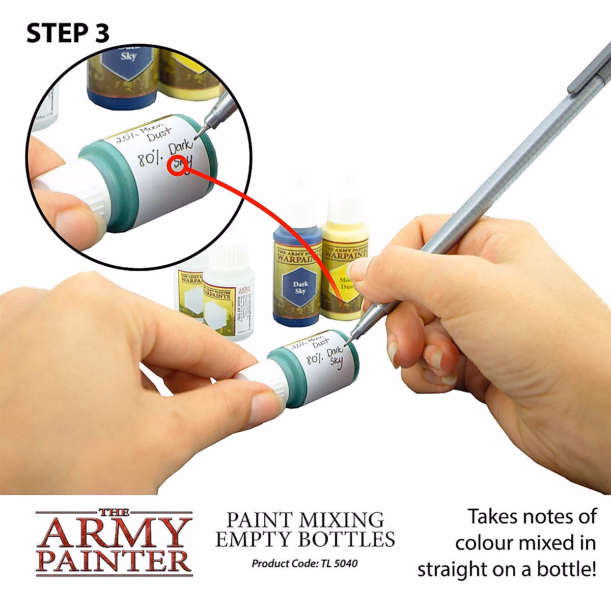 The Army Painter Paint Mixing Empty Dropper Bottles-12 ml, Pack of 6 Bottles with Dropper-Plastic Dropper Bottles for Acrylic Paint-Empty Plastic Bottle with Dropper Top- Small Applicator Paint Bottle