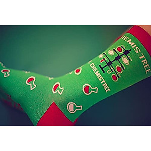 Crazy Dog T-Shirts Men's Oh Chemis Tree Socks Funny Christmas Tree Chemistry Science Nerdy Graphic Novelty Footwear