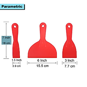 Plastic Putty Knives 3-Pack: 1-1/2", 3", 6" , 3 Pcs Putty Knife