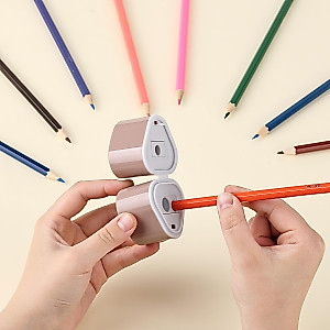 Mr. Pen- Pencil Sharpener for Colored Pencils, 3 Pack, 3 Hole, Pencil Sharpeners Manual, Handheld Pencil Sharpener, Pencil Sharpeners Handheld, Crayon Sharpener, Colored Pencil Sharpener