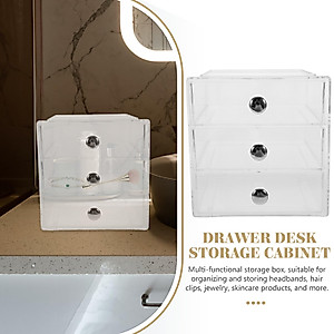 Cabilock Drawer Storage Box Box make up drawer desktop drawers organizer desktop storage box with drawer cosmetic display case Acrylic Storage rack jewelry trash box drawers Facial mask