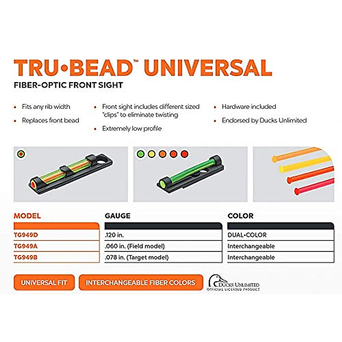 TRUGLO Tru-Bead .060 Field Model Universal Sight Multiple