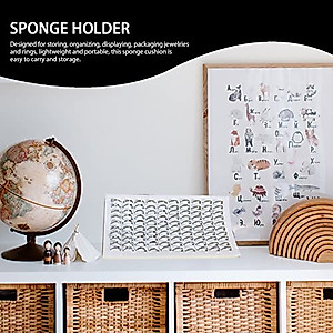 Cabilock 4pcs Box jewelry box pad jewelry tray insert showcase dsiplay insert jewelry display for selling jewelry showcase pads jewelry insert pad foam insert jewelry rack white sponge ring