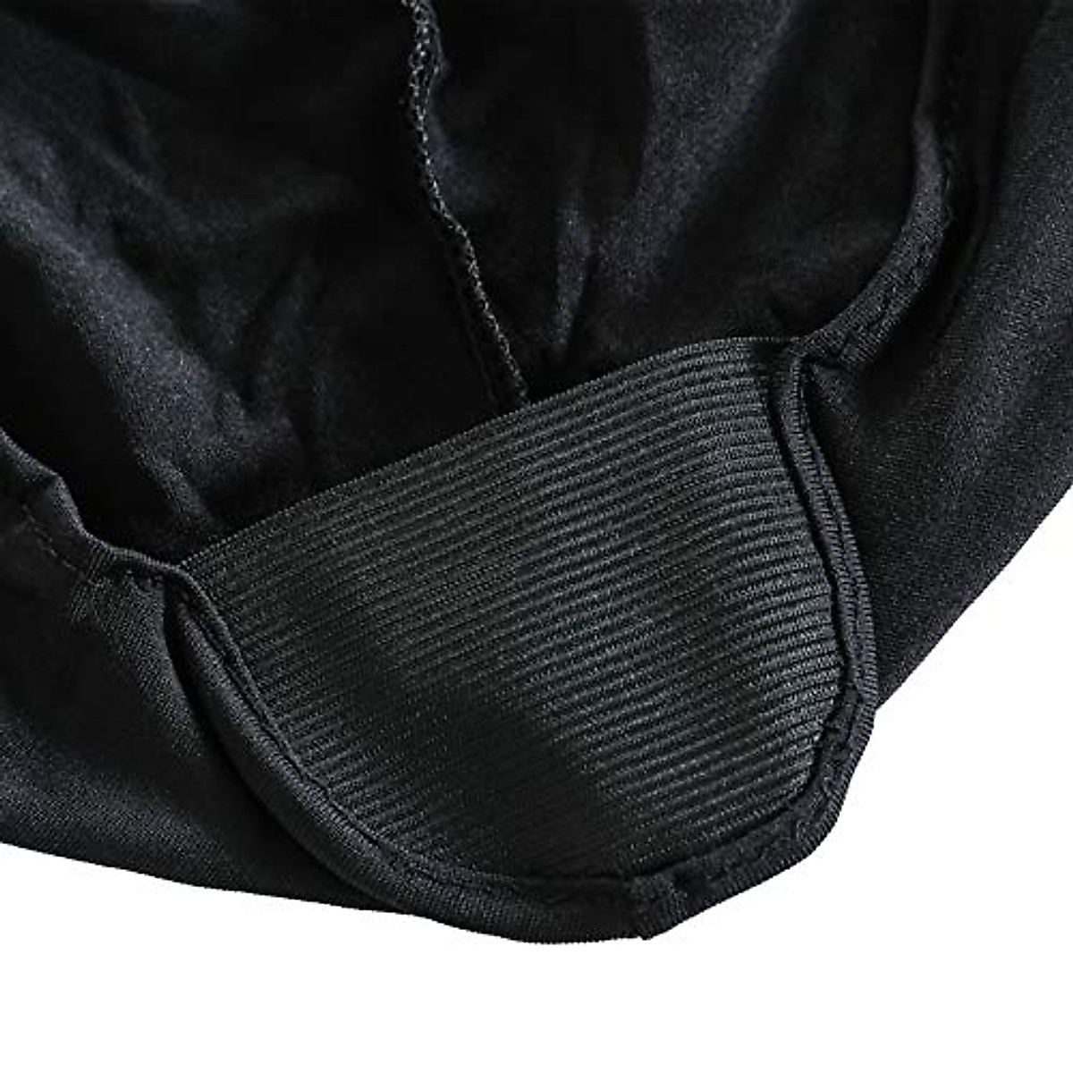 Obstal 6ft Stretch Spandex Table Cover for Standard Folding Tables - Universal Rectangular Fitted Tablecloth Protector for Wedding, Banquet and Party （Black, 72 Length x 30 Width x 30 Height Inches）