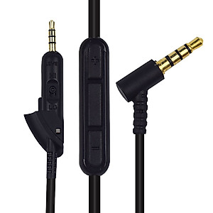 Saipomor QC15 Replacement Cable Upgrade Audio Extension Cord with Mic and Volume Control Compatible with Bose QuietComfort15 QC 15 Headphones