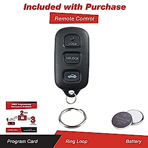 KeylessOption Keyless Entry Remote Control Car Key Fob Replacement for Toyota Camry GQ43VT14T