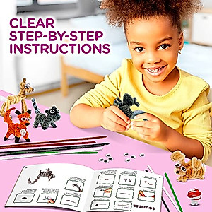 Art and Crafts Kit for Kids Ages 8-12, Create and Display Animals, Kit Includes Supplies & Instruction, Best Craft Project for Kids Ages 7,8,9,10,11,12 Great Gift!