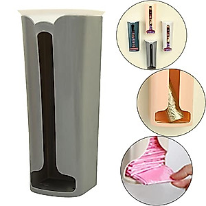 MYCENSE Storage Rack Grocery Bag Holder Decor Stackable Shoe Cover Waterproof Dispenser Wall Mounted for Cabinet Kitchen Bathroom Hotel, Grey