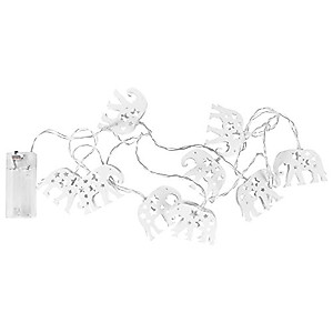 OSALADI Elephant String Lights Metal Animal Fairy Lights Battery Operated Star LED Hanging Garland Light for Wedding Birthday Bedroom Curtain Yard Garden Decoration