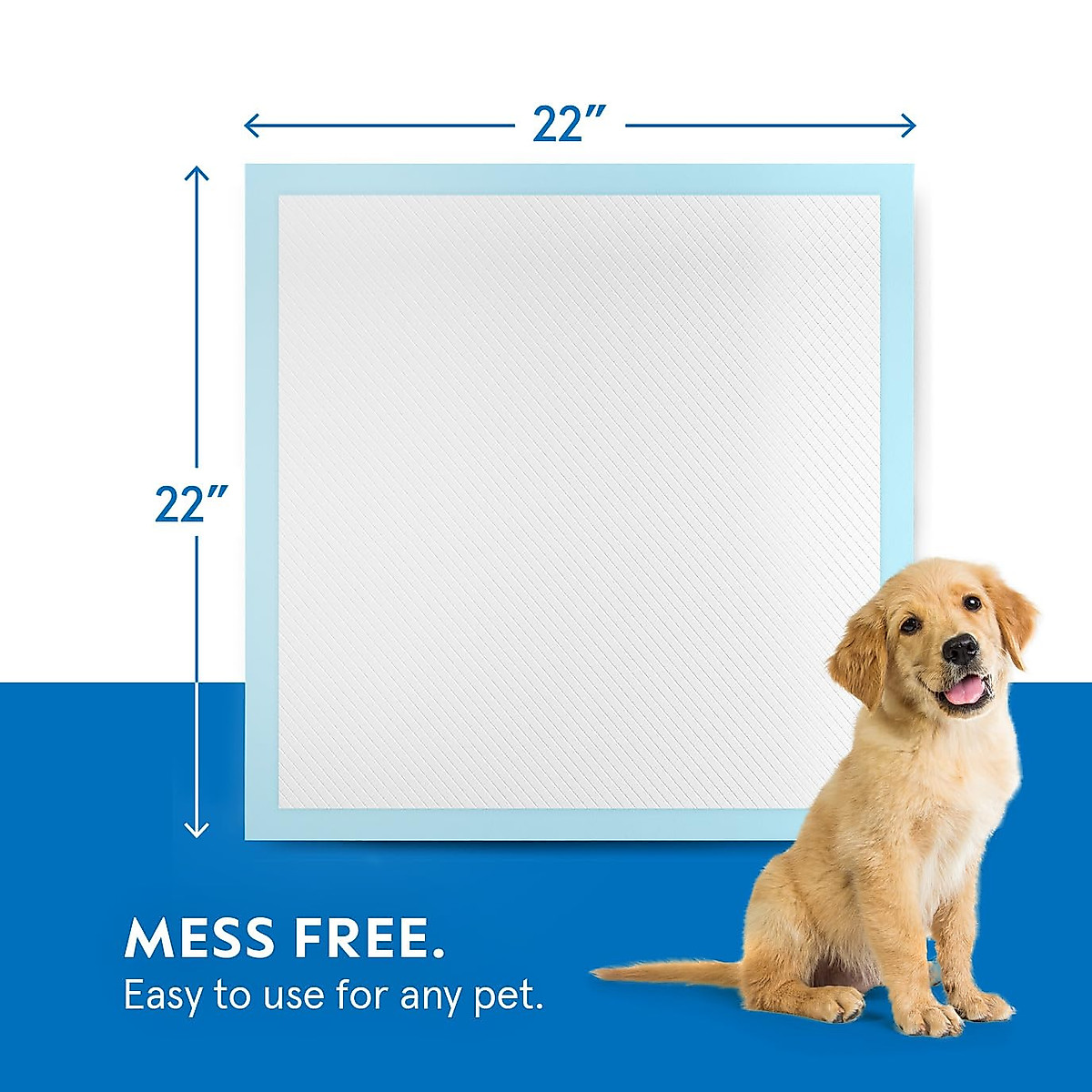 Puppy Pads Pet Pee Pads for Dogs & Puppy Training [100-COUNT] Potty Pads for Dogs 22" x 22" Leak-Proof Dog Pee Pads - Quick-Dry Surface - Heavy Duty Absorbent Disposable Dog Wee Pad Bulk Pack