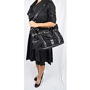 Lost Queen Rise Up Handcuff Goth Punk Rock Black Tote Crossbody Bag Purse