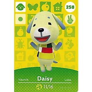 Nintendo Animal Crossing Happy Home Designer Amiibo Card Daisy 258/300 USA Version
