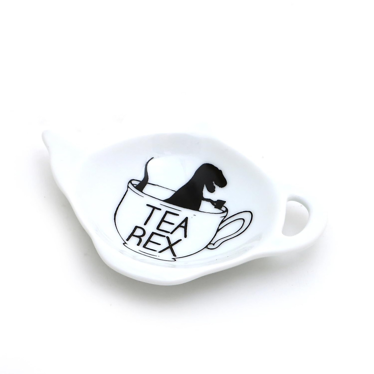 Tea Rex Teabag Holder, Teapot Shaped Tea Bag Dish - Lennymud by Lorrie Veasey