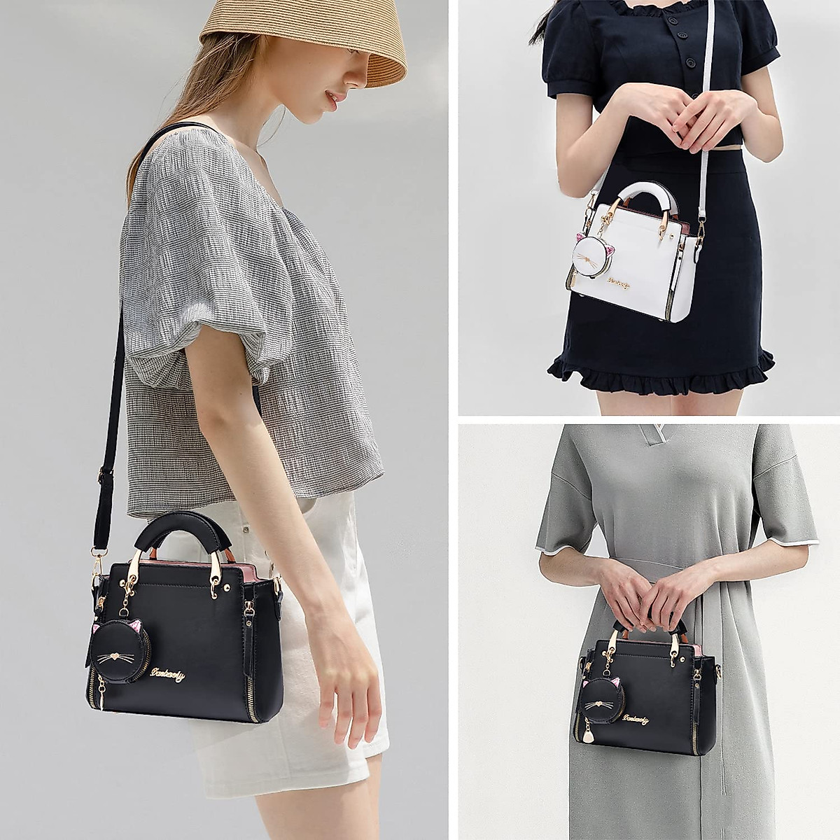 Xiaoyu Fashion Purses and Handbags for Women Ladies Crossbody Bags Top Handle Satchel Shoulder Bags Small Totes (White)