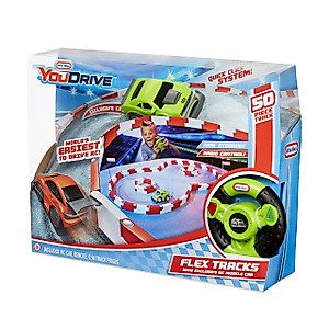 Little Tikes YouDrive Flex Tracks Green Muscle Car w/Easy Steering RC, Multicolored