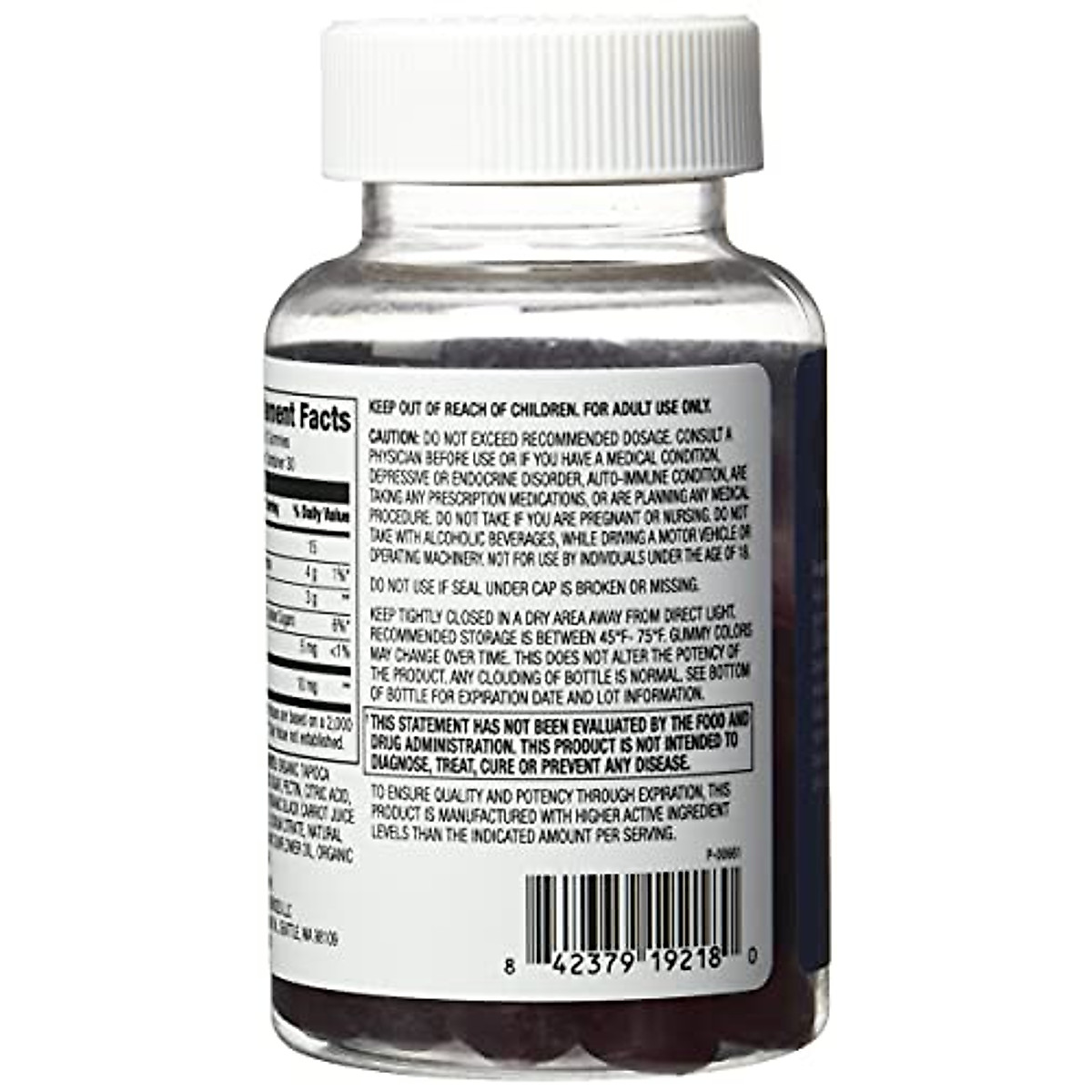 Amazon Brand - Revly - Melatonin 10mg Gummies, Supports Restful Sleep, Strawberry, 60 Count