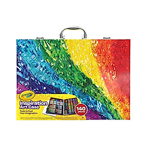Crayola Inspiration Art Case Coloring Set - Rainbow (140ct), Art Kit For Kids, Includes Markers, Crayons, & Colored Pencils, Easter Gifts & Toys [Amazon Exclusive]