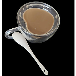 5 Inch White Ceramic Coffee Spoon with Long handle, Small Tea Spoons for Soup,Yogurt,Ice-cream, Appetizers, Desserts Teaspoon Kitchen Tool (12 Pack)