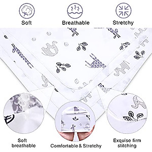 Elstey Newborn Swaddle Receiving Blanket Hat Set for 0-3-6 Months Babies, Soft Nursery Wrap for Infant Boy Girl, Stretchy Swaddling Sleep Sack, Baby Photography Props, Perfect Shower Gift (Giraffe)