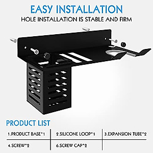 Hair Dryer Holder Wall Mounted, Hair Tool Organizer for Bathroom, Curling Iron Holder, Hair Blow Dryer Rack Compatible with Most Hair Dryer (Classic)