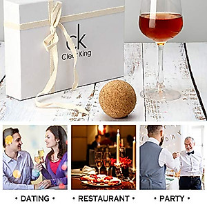 Wine Cork Ball Wooden Cork Ball Stopper for Wine Decanter Carafe Bottle Replacement (2 Pieces, 2.4 Inch/ 6.1 cm)