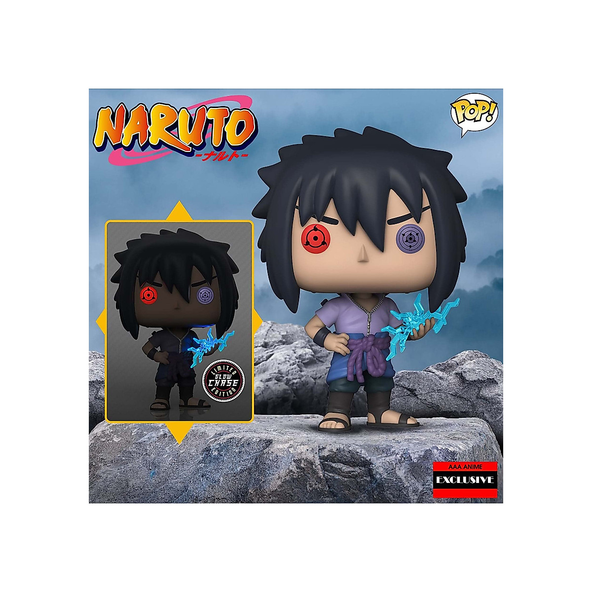 Funko Naruto Shippuden Sasuke Uchiha (Rinnegan) Pop Figure (AAA Anime Exclusive)