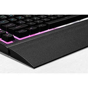 Corsair K55 RGB PRO XT - Dynamic Per-Key RGB Backlighting - Six Macro Keys with Elgato Stream Deck Software Integration-IP42 Dust and Spill-Resistant-Detachable Palm Rest-Media and Volume Keys-Black