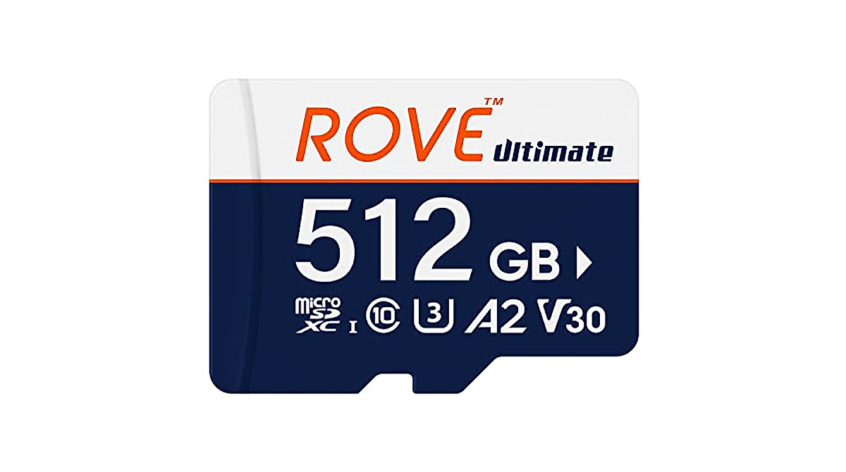 ROVE R3 Dash Cam Bundle with 512GB Micro SD and Hardwire Kit