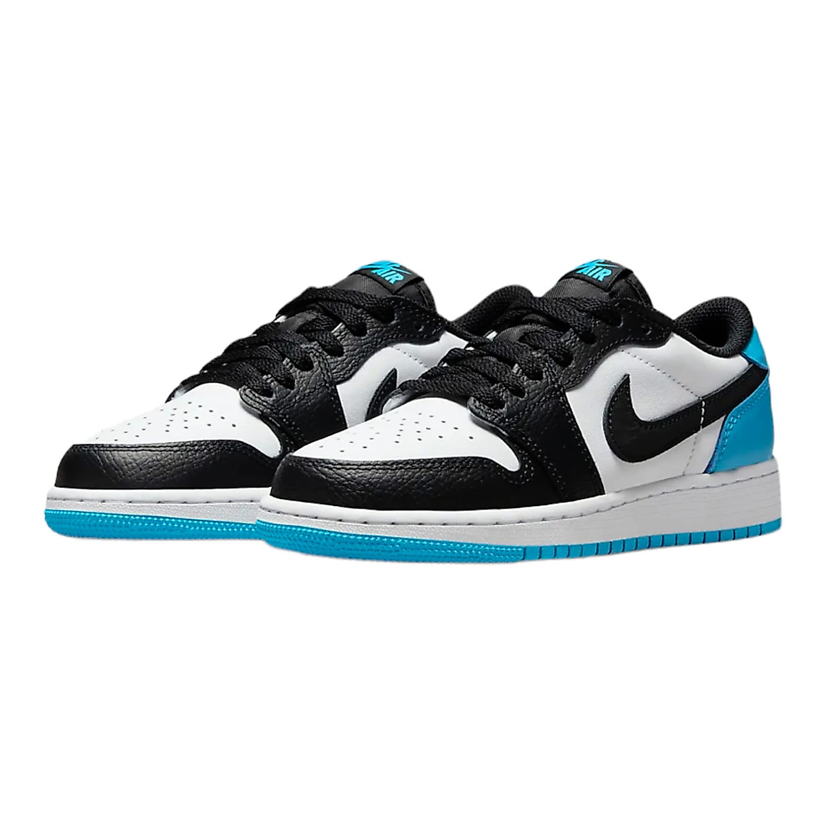 Jordan 1 Low OG Grade Schoo White/DK Powder Blue-Black CZ0858-104 7Y