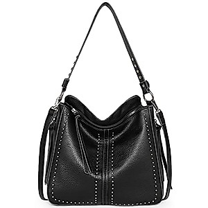 Montana West Purses For Women Black Crossbody Purse Shoulder Bag Leather Handbag Hobo Bags for Women MBB-MWC-1001S-BK