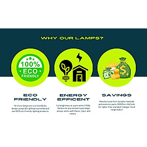 Pack of 2, E27 European Base 50W Kitchen Hoods GE WB08X10028 Appliance Bulbs