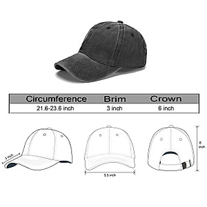 Waldeal Women's Embroidered Soccer Mom Hat Adjustable Vintage Game Day Cap Black