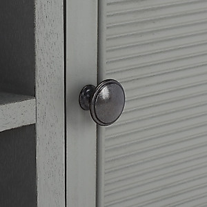 SAFAVIEH Home Collection Ryder Distressed Grey 2-Door 1-Shelf Entertainment Media Stand up to 55" Flatscreen TV