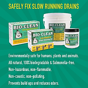 Bio-Clean Drain Septic 2# Can Cleans Drains- Septic Tanks - Grease Traps All Natural and 100% Guaranteed No Caustic Chemicals! Removes fats Oil and Grease, Completely Cleans Your System.