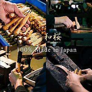 Wazakura Made in Japan Bonsai Chisel Hand Round Gouge Carving Tool 0.2 in (6 mm) for Jin Shari Making, DIY Woodcarving Knife for Experts and Beginners (Round Gouge 6 mm)