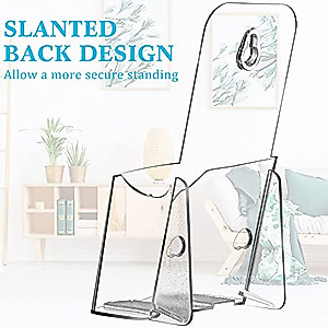10 Pieces Acrylic Brochure Holder Stand Pamphlet Holder 4 Inch Clear Literature Holder Plastic Flyer Display Stand for Vendors, Brochure,Trifold, Magazine, Pamphlet, Booklets, Menu