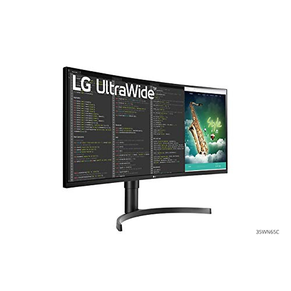 LG 35WN65C-B 35-inch-inch Curved UltraWide QHD HDR Monitor with FreeSync (Renewed)