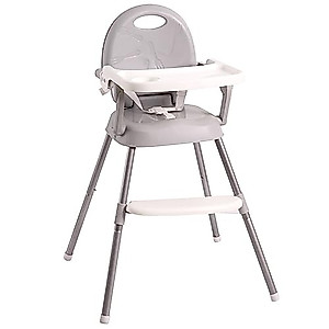 Baby high Chair, Multifunctional 3 in 1 Adjustable high Chair, Removable 3-Position Adjustable Tray, Multipurpose 3-Point Safety Harness (Grey)
