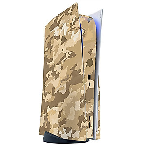 ITS A Skin Skins Compatible with Sony Playstation 5 Console Disc Edition - Protective Decal Overlay Stickers wrap Cover - Brown Desert Camo Camouflage