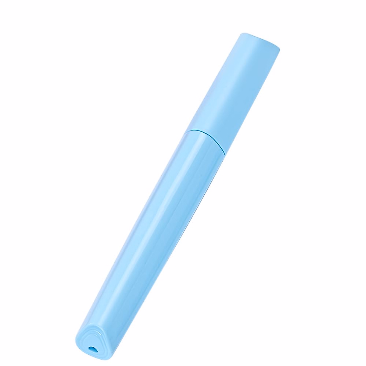 Travel Toothbrush Case Plastic Container Box Breathable Design with Air Hole More Toothbrush Tube for Home Daily Office Business Use (Light Blue)