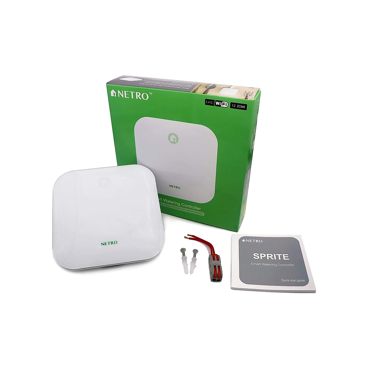 Netro Sprite Smart Sprinkler Controller, WiFi, Weather Aware, Remote Access, Power Adapter NOT Included, Compatible with Alexa (6 Zone)