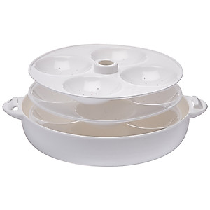 Milton Microwave Idli Maker and Steamer, Makes 12 Idlis, White