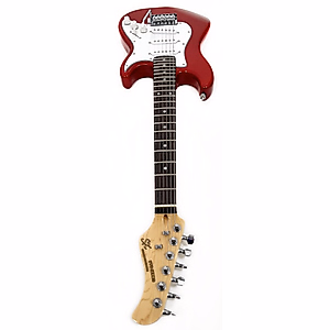 Electric Guitar Package 1/2 Size w/Pocket Amp, Strap, and Cord SX RST 1/2 CAR Short Scale Red Package